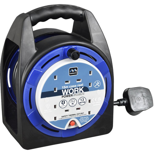 Masterplug 15M 13A Case Reel Extension Lead | Netherwood Tools