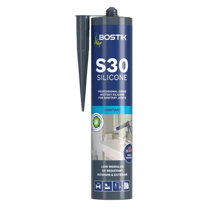 Bostik S30 Sanitary Silicone Sealant White 310ml | Netherwood Tools