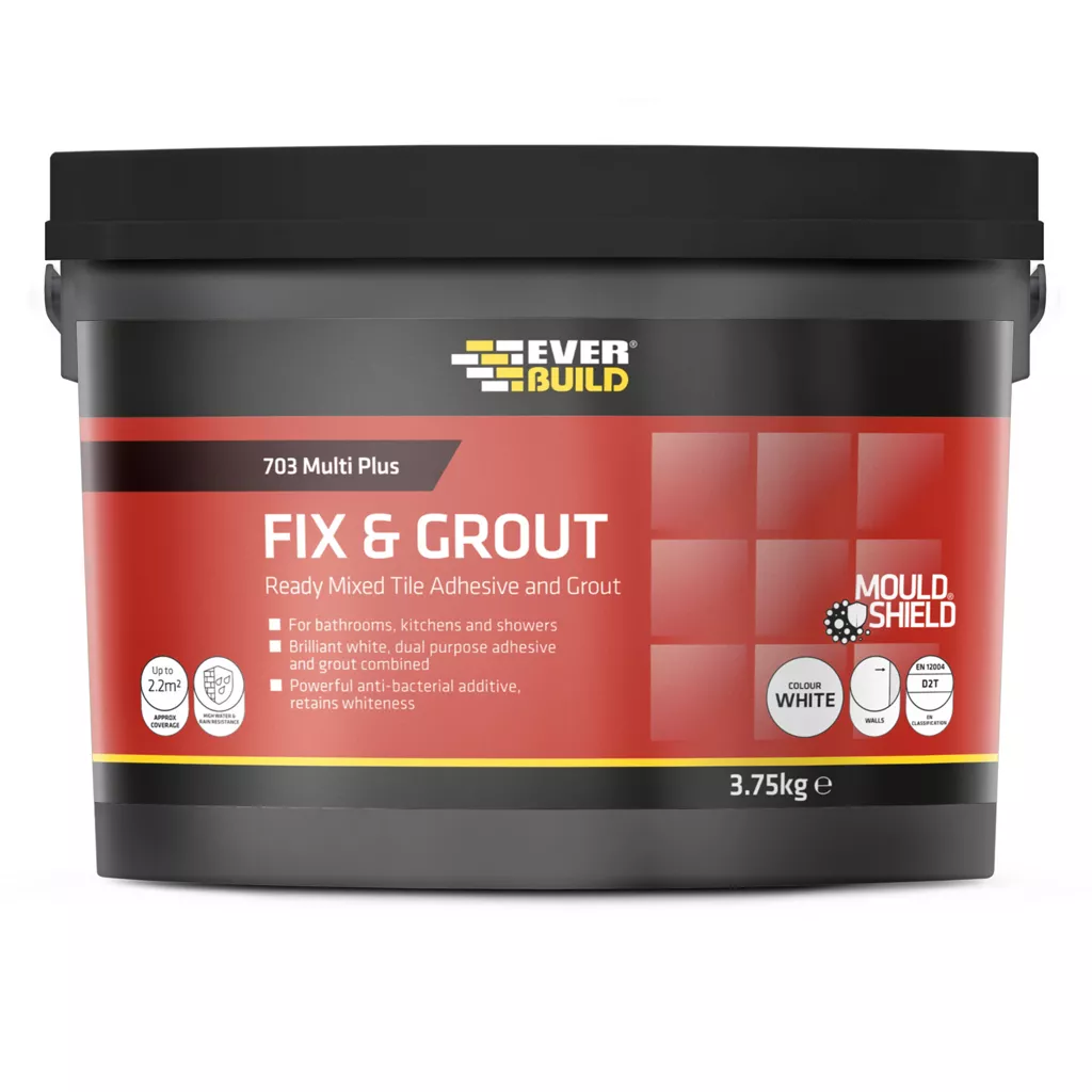 Everbuild Fix & Grout Tile Adhesive 3.75kg | Netherwood Tools